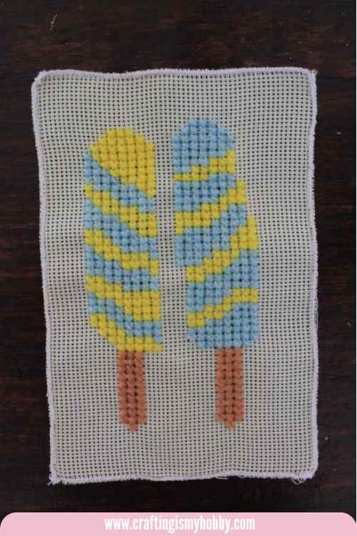 MINI ICE CREAM STICKS CROSS STITCH - Crafting is My Hobby