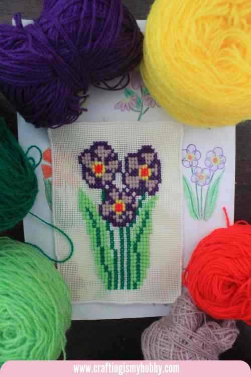 SIMPLE CROSS STITCH FLOWER - Crafting is My Hobby