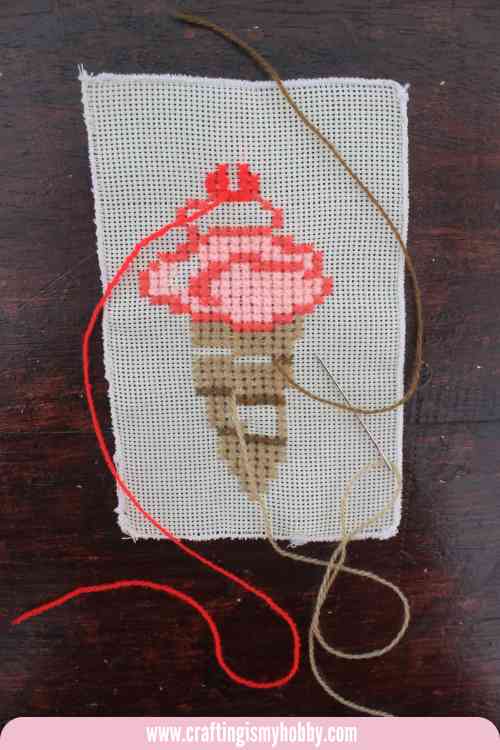 ICE CREAM CONE CROSS STITCH PATTERN - Crafting is My Hobby