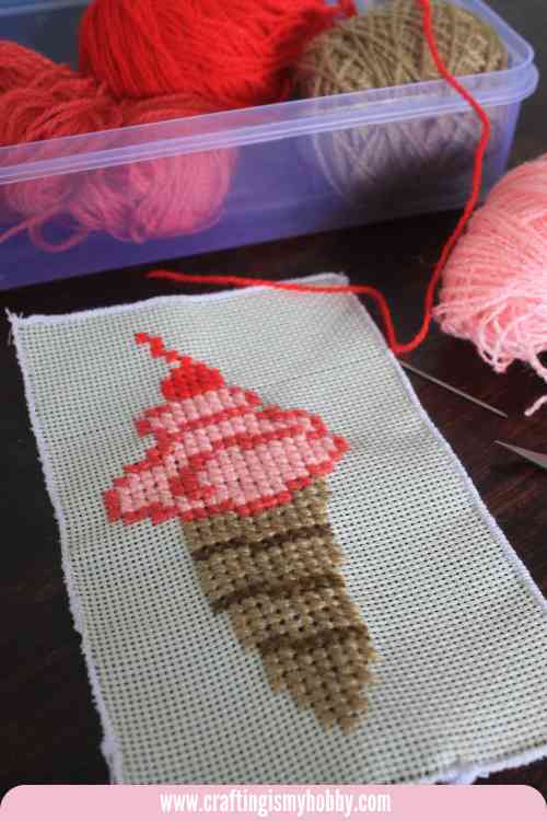 ICE CREAM CONE CROSS STITCH PATTERN - Crafting is My Hobby