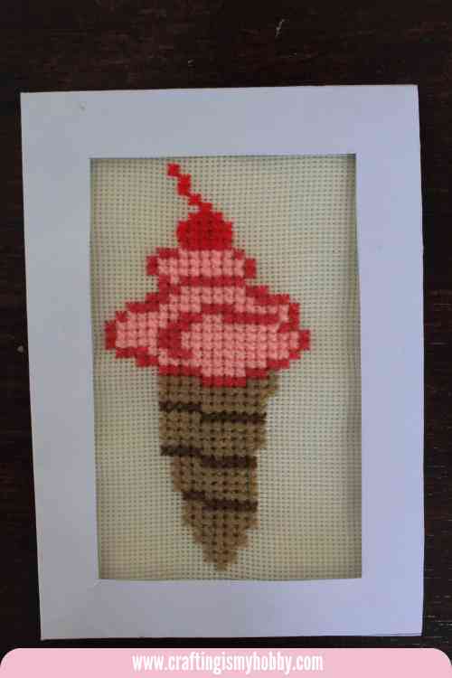 ICE CREAM CONE CROSS STITCH PATTERN - Crafting is My Hobby