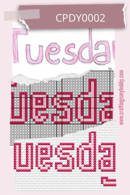 CROSS STITCH PATTERN OF DAY NAMES - Crafting is My Hobby