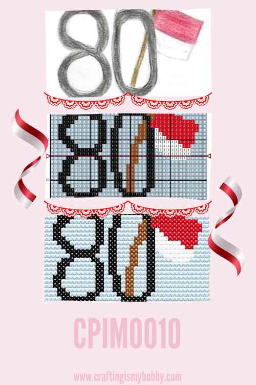Indonesia Independence Cross Stitch Pattern 1 - Crafting is My Hobby