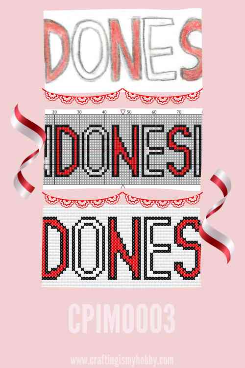 Indonesia Independence Cross Stitch Pattern 1 - Crafting is My Hobby