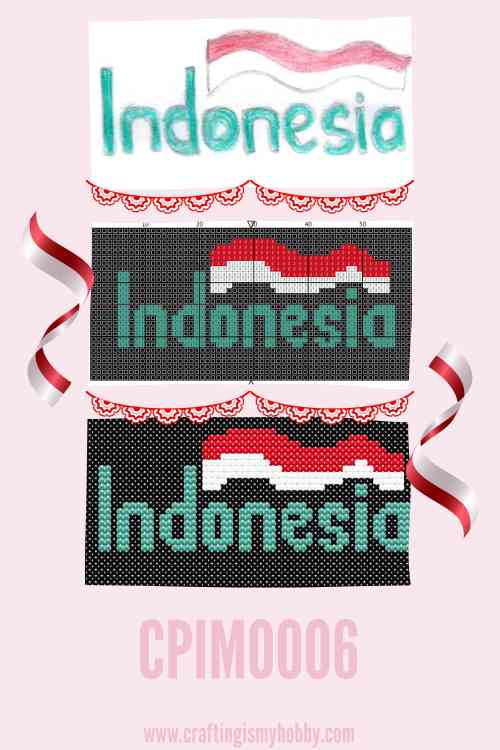 Indonesia Independence Cross Stitch Pattern 1 - Crafting is My Hobby