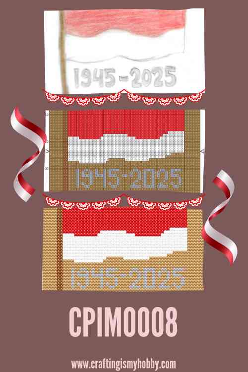 Indonesia Independence Cross Stitch Pattern 1 - Crafting is My Hobby
