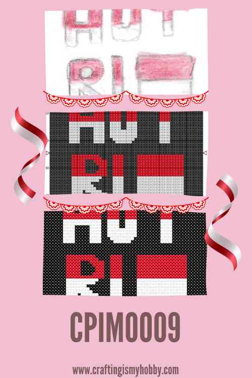 Indonesia Independence Cross Stitch Pattern 1 - Crafting is My Hobby