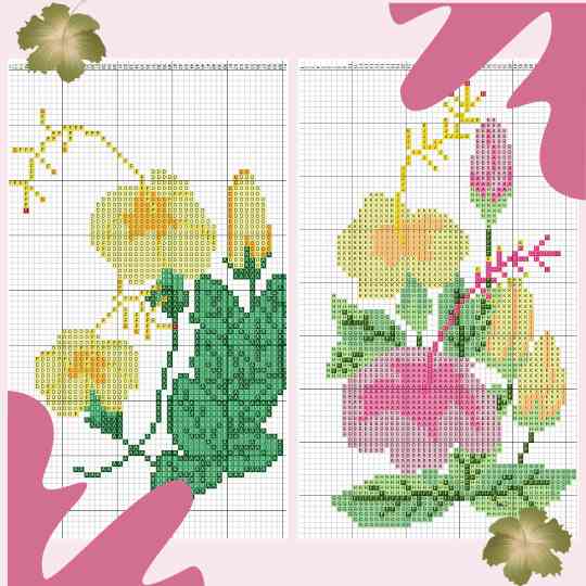 2 HIBISCUS CROSS STITCH PATTERNS - Crafting is My Hobby