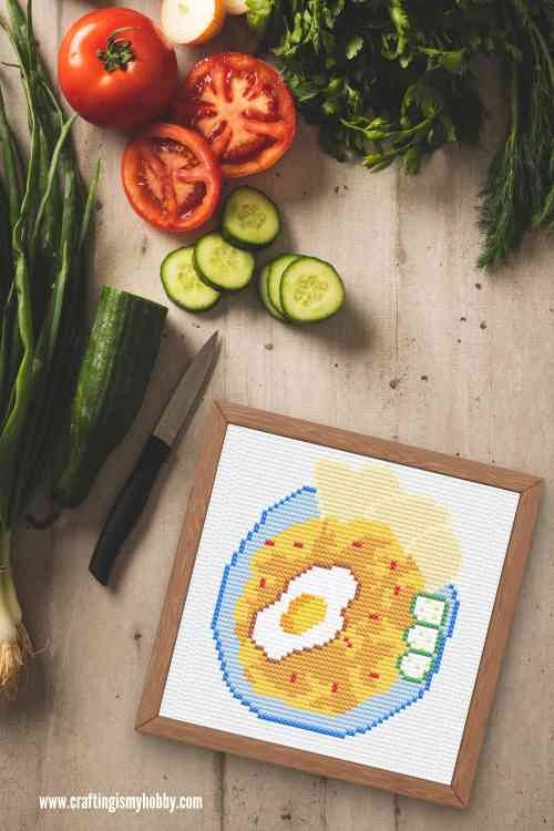 Nasi Goreng Cross Stitch Pattern - Crafting is My Hobby